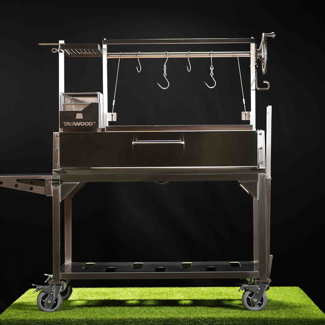Tagwood BBQ23SS: XL Grill with Foldable Side Table – TAGWOOD BBQ