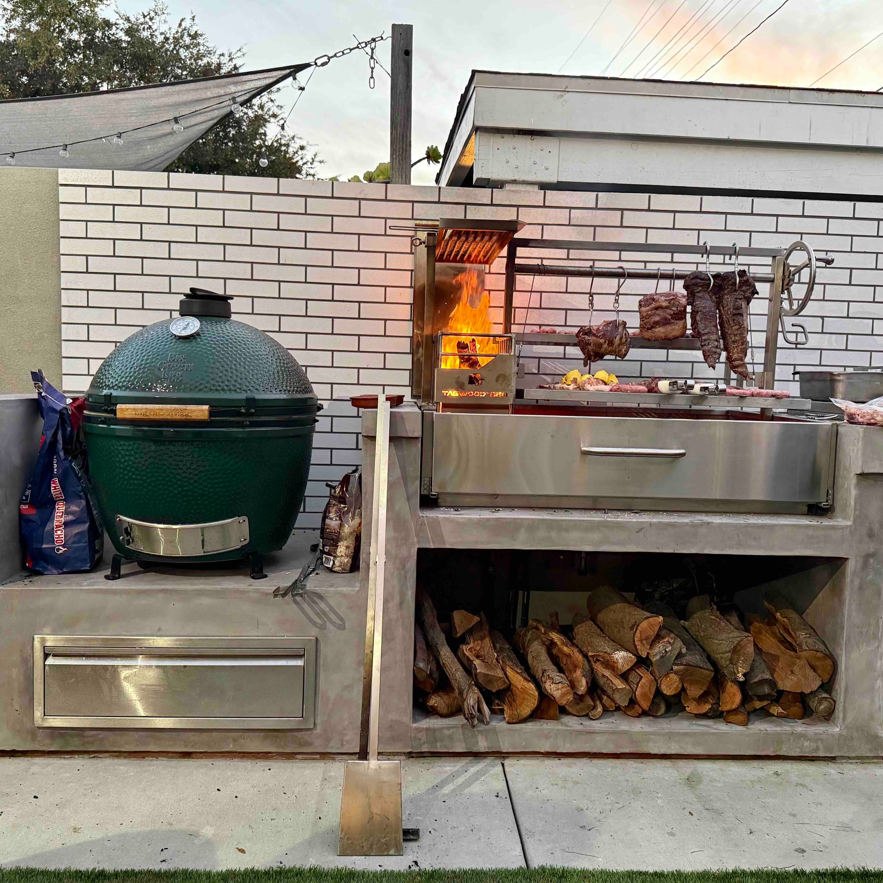 XL Built-In Argentine Wood Fire & Charcoal Grill | BBQ25SS – TAGWOOD BBQ