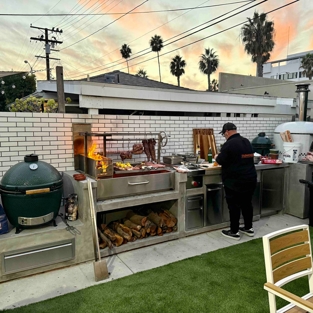 XL Built-In Argentine Wood Fire & Charcoal Grill | BBQ25SS – TAGWOOD BBQ